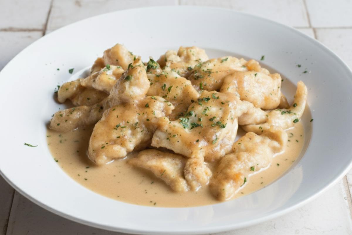 Straccetti di pollo cremosi, fai tutto in padella in una manciata di ...